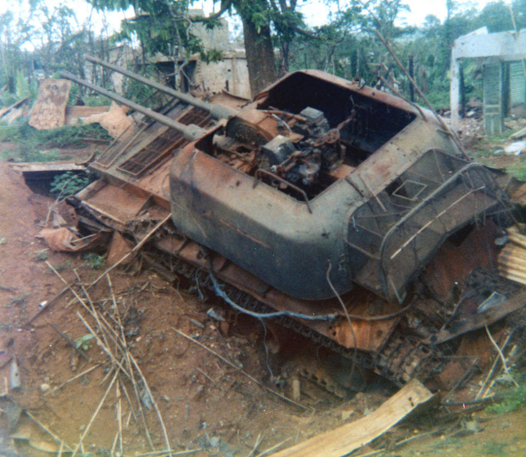 north-vietnamese-mobile-anti-aircraft-gun-destroyed-by-a-500-lb-aerial ...